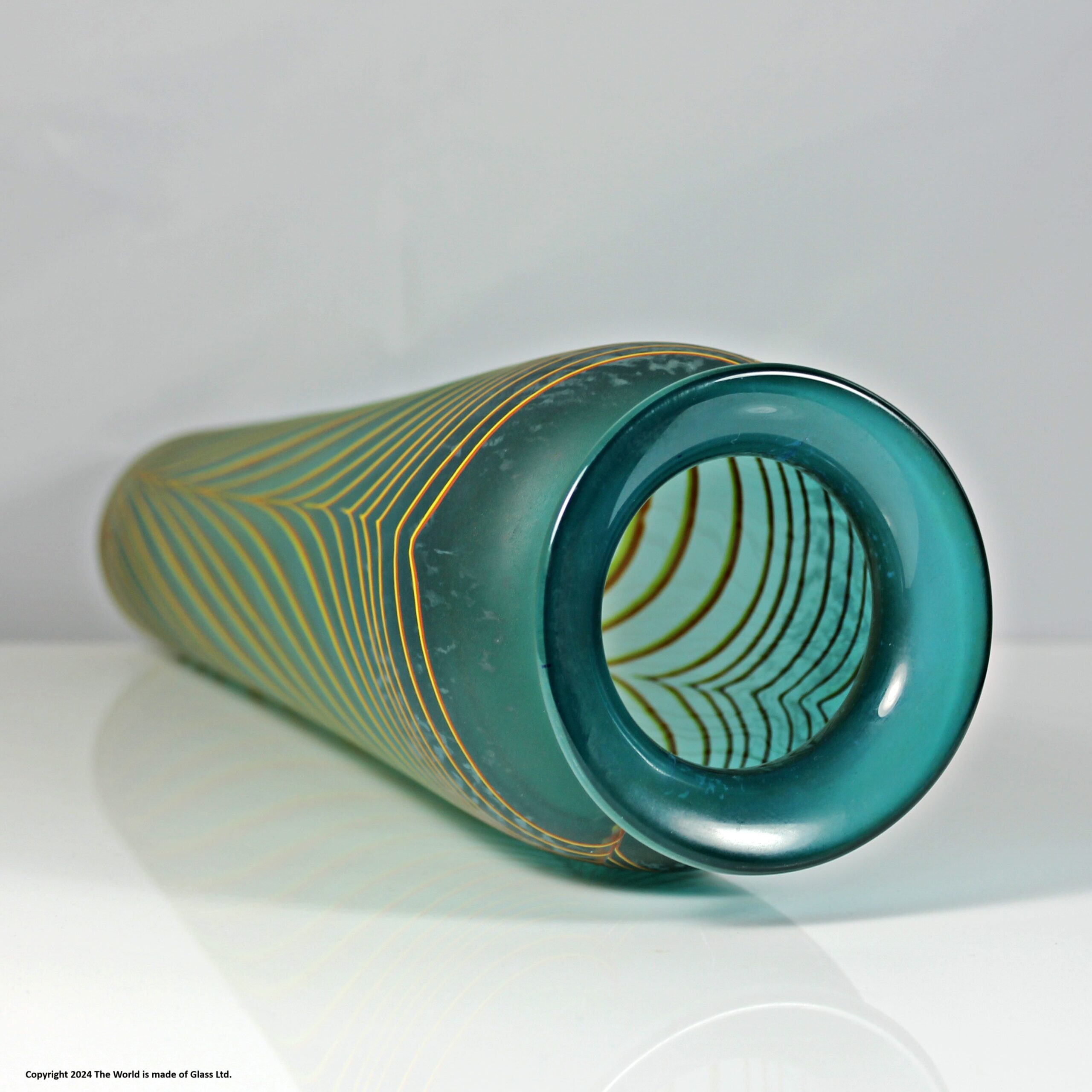 William Shakspeare cased and feathered studio glass vase – The World is ...