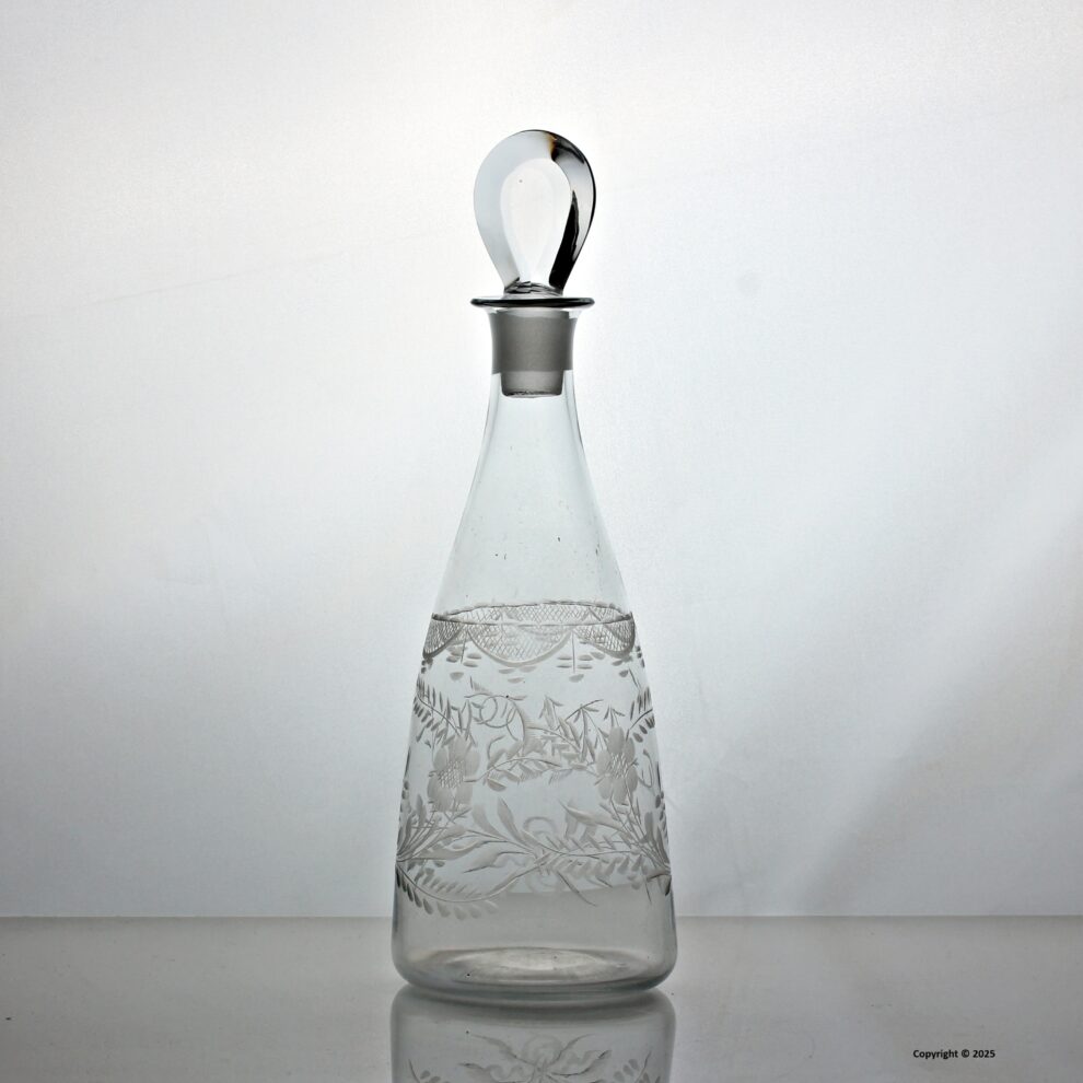 Georgian engraved small taper decanter – The World is Made of Glass